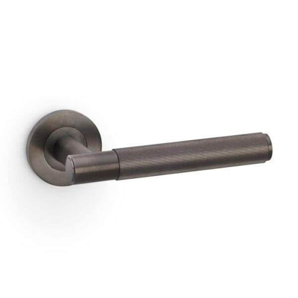 Reeded Spitfire Lever on Round Rose | Euro Architectural Hardware Ltd
